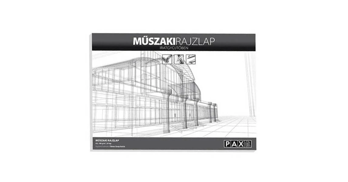 Műszaki rajzlap (dipa), 180 g - A3, 20 db - a legjobb minőségben ...