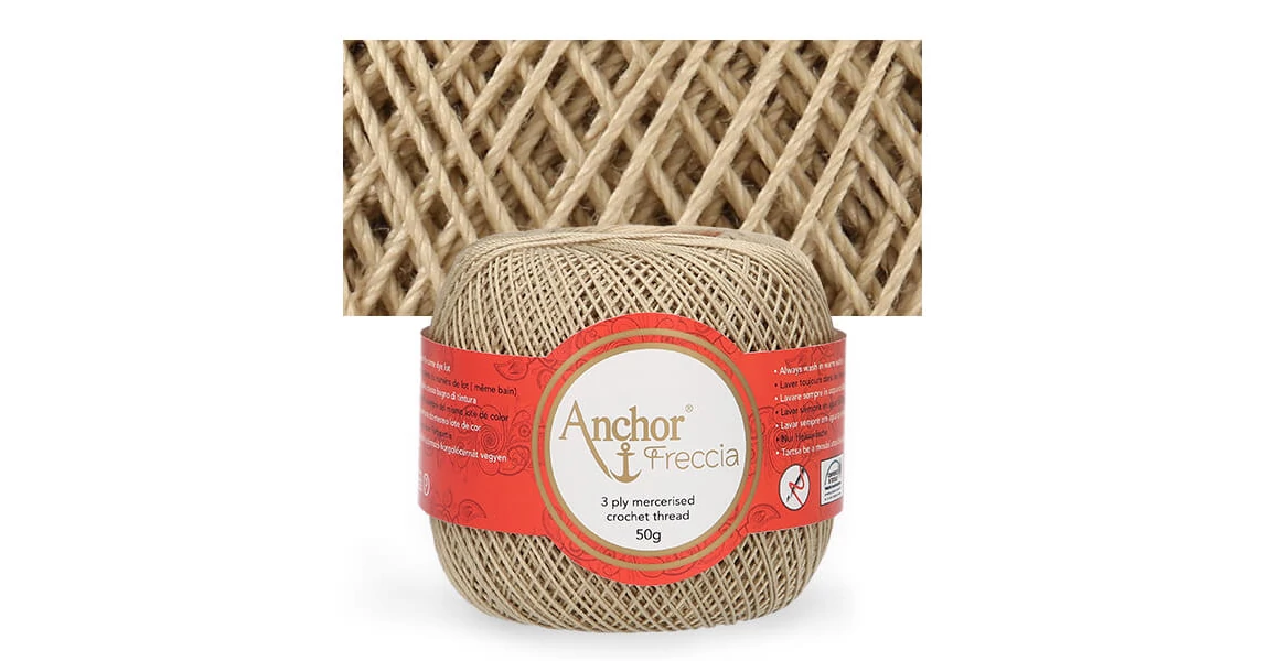 Horgolócérna, Freccia 12, 50g, 00831 homok - a legjobb minőségben ...