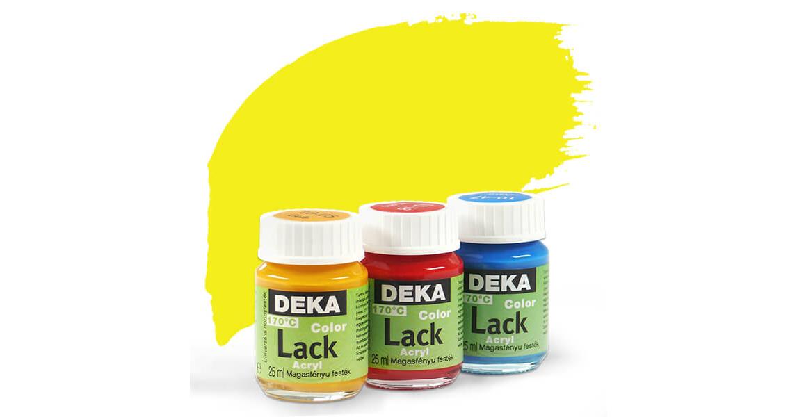Deka Color Lack fényes akrilfesték 25 ml - 04 citromsárga - a legjobb ...