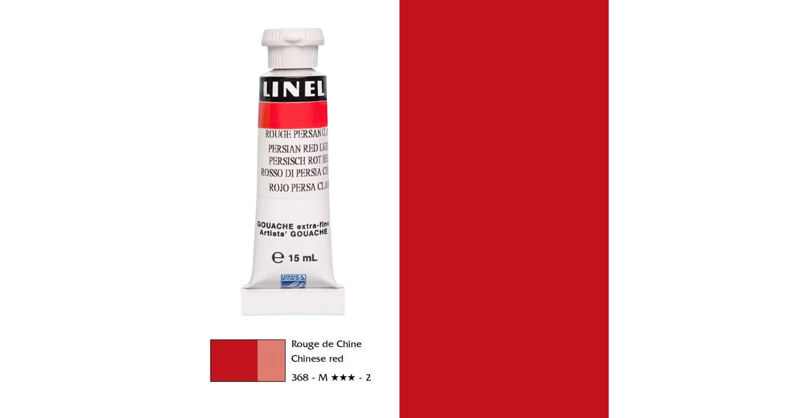 L&B Linel extra fine gouache festék, 15 ml - 368, chinese red - a ...