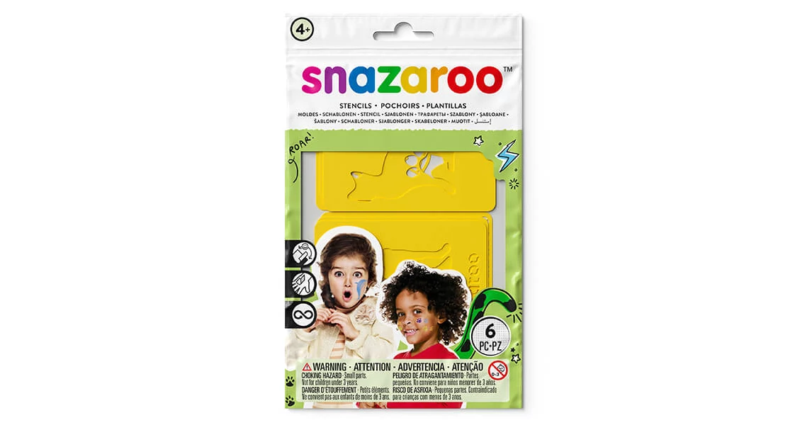 Snazaroo arcfestő stencil, 6 minta - Rainbow, unisex - a legjobb ...