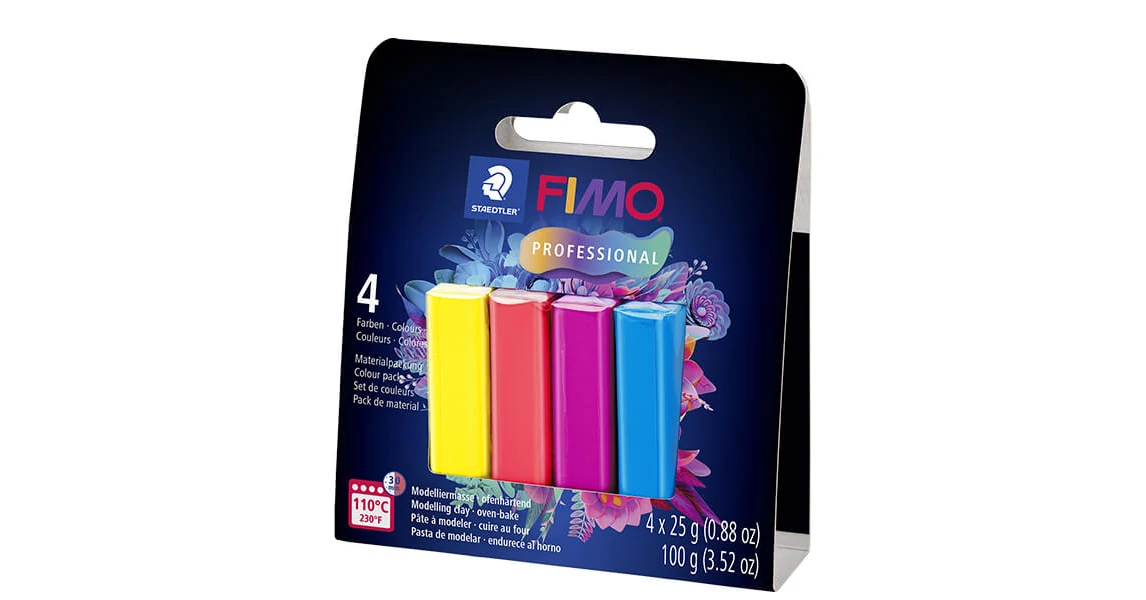 FIMO Professional Colour Pack süthető gyurma készlet, 4x25 g - True ...