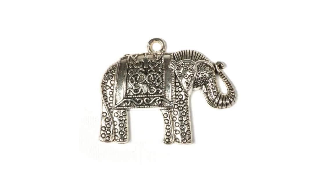 Charm fémdísz, 1 db - elefánt, indiai - a legjobb minőségben ...