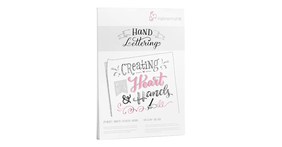 Hahnemühle Hand Lettering rajz- és vázlattömb, 170 g, 25 lap - A4 - a ...