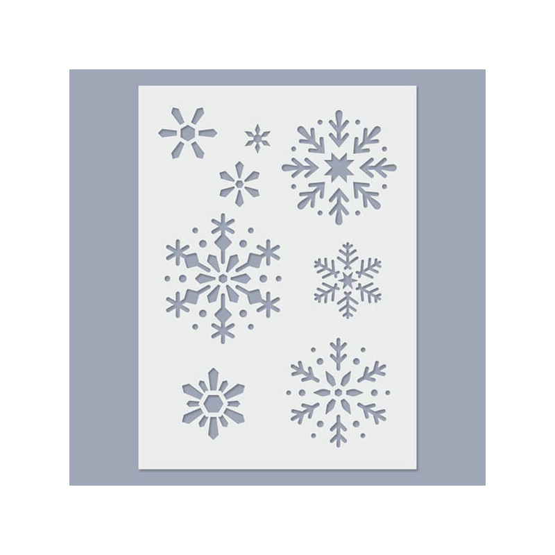 Stencil, 15x20 cm - Hópehely - a legjobb minőségben - muveszellato.com